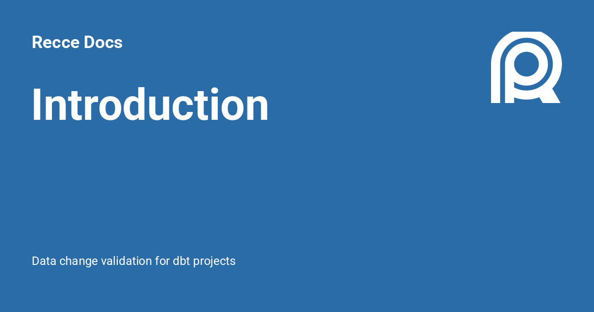 Introduction - Recce Docs